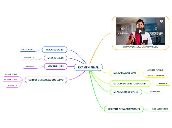EXAMEN FINAL - Mind Map